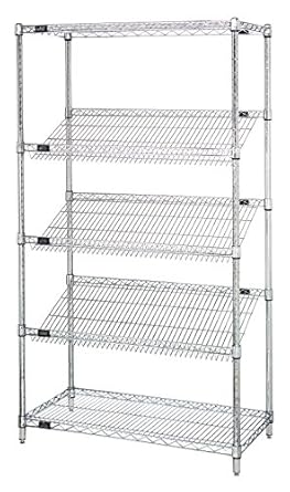 Quantum Storage Systems 1836SL6C 5-Tier Wire Shelving Unit with 3 ...