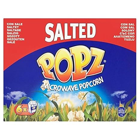 Amazon.com: Popz Salted Microwave Popcorn - 6 x 90g