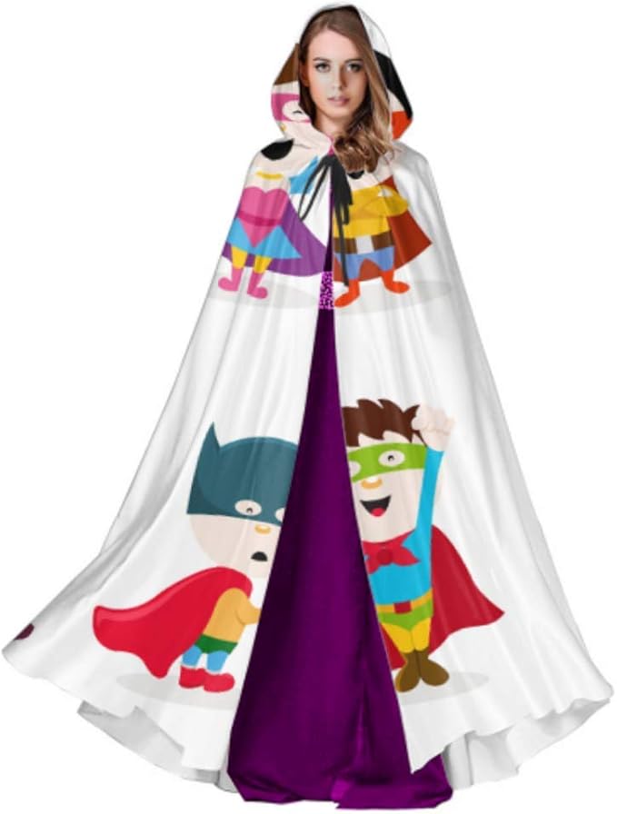 Huqalh Superhéroe Super Kid Boys Girls Capa de Dibujos Animados con ...