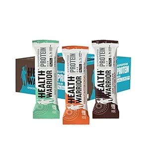 Amazon.com: HEALTH WARRIOR Superfood Protein Bars, Sampler Pack, 4 ...