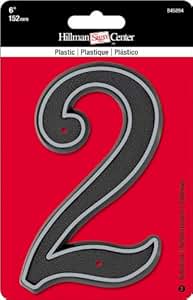 Amazon.com: The Hillman Group 845894 6-Inch Reflective House, Number 2 ...