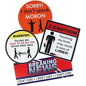 Amazon.com: Funny Toolbox Warning Decal Sticker Tool Box Pack Set - By ...