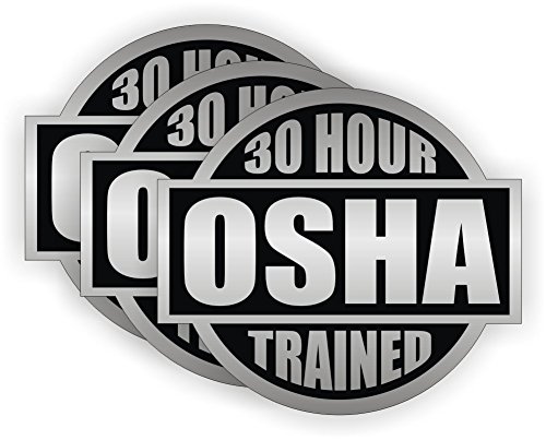 Business Industrial 10 Hour OSHA Trained REFLECTIVE Hard Hat DecalsSafety Helmet Stickers Pair 