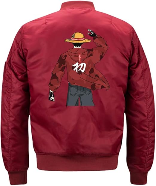 MSBXBB One Piece Monkey D. Luffy Winter Men's Jackets Cosplay Bomber ...