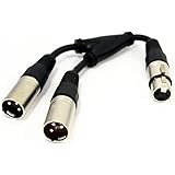 Balancé XLR Femelle Vers Double XLR 3 Broches XLR Fiches Diviseur câble 1,5 m: Amazon.fr: High-tech