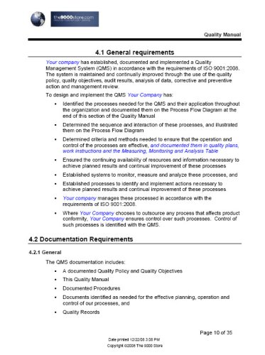 ISO 9001 2008 Quality Manual Buy Online In UAE CD ROM Products In 