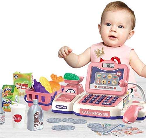 Buy MOWA Cashier Cash Register Toy-Pretend Play Educational Toy Cash ...