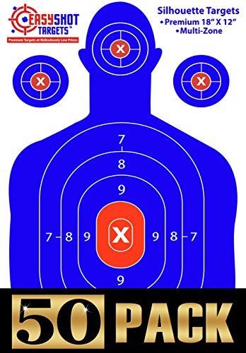 EasyShot Premium Silhouette Shooting Targets - Maximum Visibility