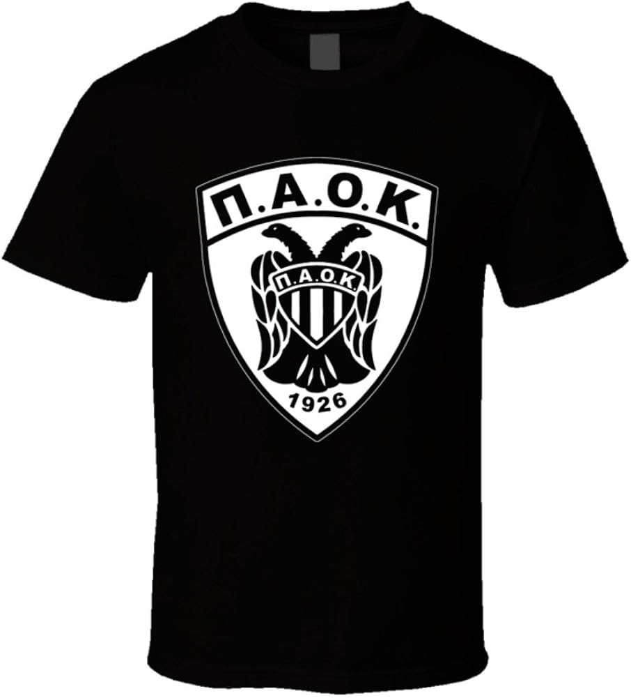 Greek Soccer PAOK T Shirt Black | Amazon.com