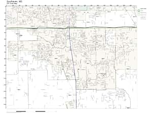 Amazon.com: ZIP Code Wall Map of Southaven, MS ZIP Code Map Laminated ...