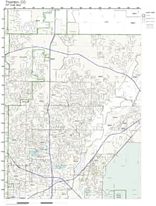 Amazon.com: ZIP Code Wall Map of Thornton, CO ZIP Code Map Laminated ...