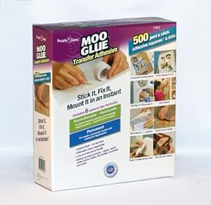 Amazon.com : Purple Cows Moo Glue Transfer Adhesive 500 Pack #7700 ...