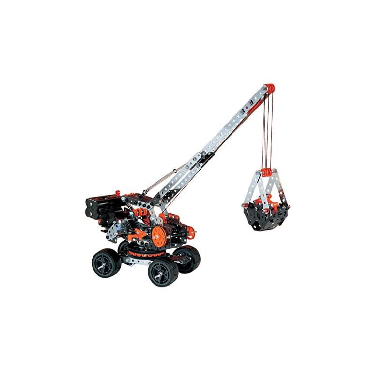 Meccano Erector Super Construction 25-in-1 Building Set, 638 Parts, for ...