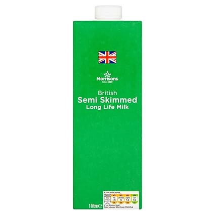 Morrisons Long Life British Semi Skimmed Milk, 1L: Amazon.co.uk: Grocery