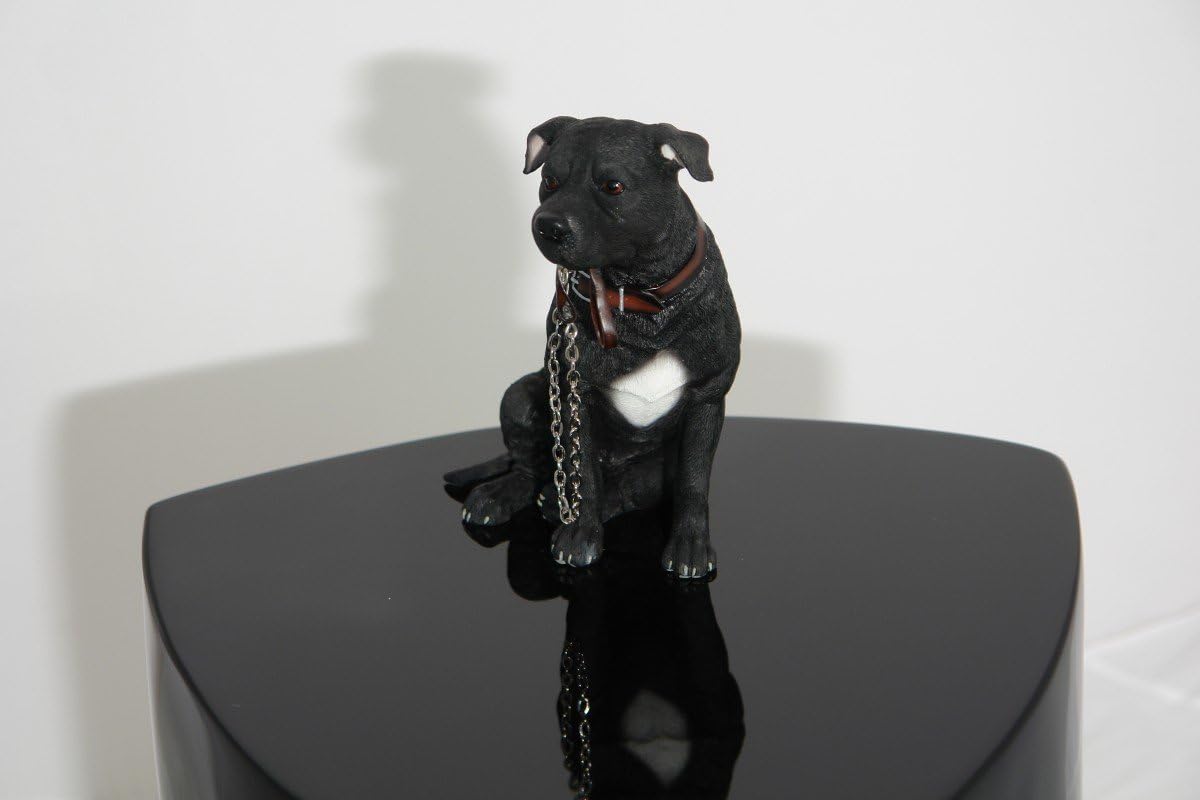 Lesser & Pavey Sitting Walkies Black Staffordshire Bull Terrier, h17cm ...