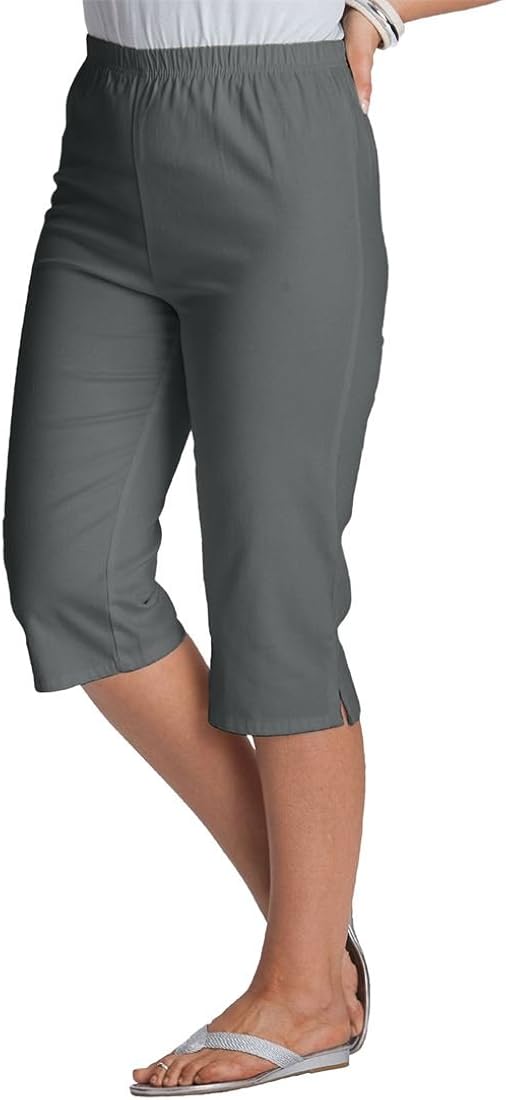 Woman Within Plus Size Petite Denim Pedal Pushers at Amazon Women’s ...