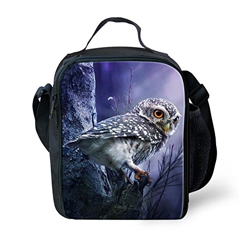 Amzbeauty Owl Lunch Bag for Kids insulated freezable thermos Square ...