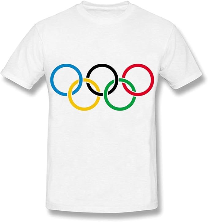 Newest Olympic Rings T-shirt For Men White XL Summer Style T Shirts ...