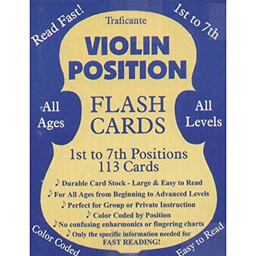 Violin Position Flash Cards 1st to 7th Positions 113 Cards - Want It All