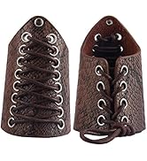 Amazon.com: GelConnie Leather Gauntlet Wristband Medieval Bracers ...