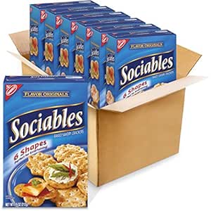 Sociables Baked Crackers, 8-Ounce Boxes (Pack of 6): Amazon.com ...