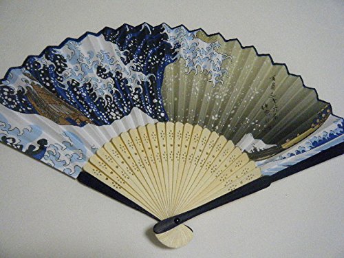 Buy Japanese DAISO folding fan sensu ukiyoe hokusai edo period Online ...