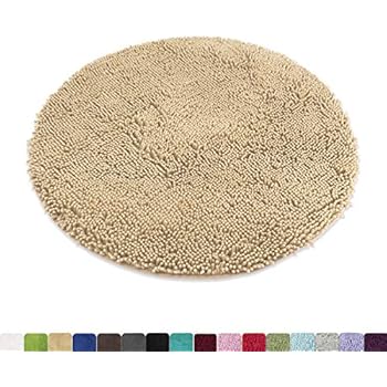 Amazon.com: Saffron Fabs Bath Rug 100% Soft Cotton 36 Inch Round ...