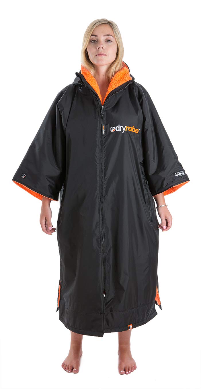 Dryrobe Advance Adult Change Robe - Short Sleeve Poncho Medium Black ...
