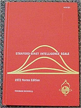 Stanford-Binet Intelligence Scale: Manual for the Third Revision Form L ...