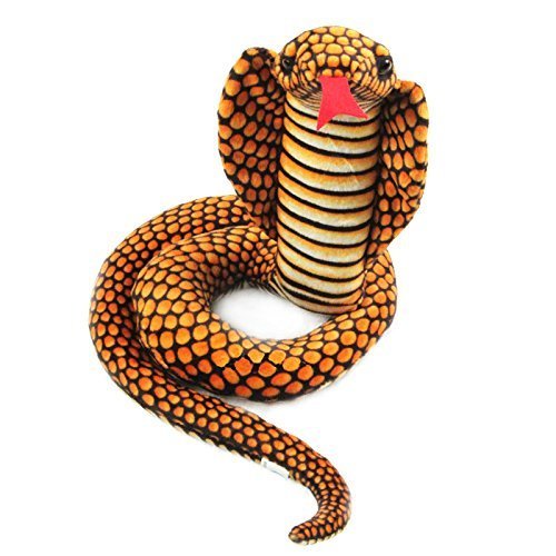 VSFNDB Stuffed Cobra Snake Animal Plush Toy 44 Inches Realistic Long ...