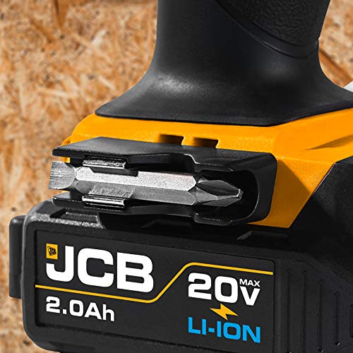 JCB Tools - JCB 20V Cordless Hammer Drill Driver Power Tool - LED Light ...