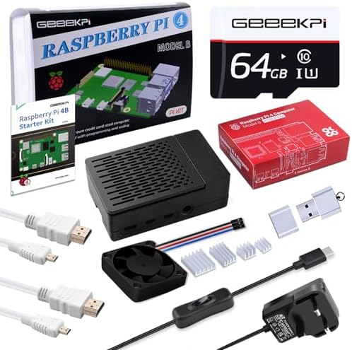 سعر GeeekPi Raspberry Pi 4 4GB Complete Starter Kit with 32GB SD Card ...