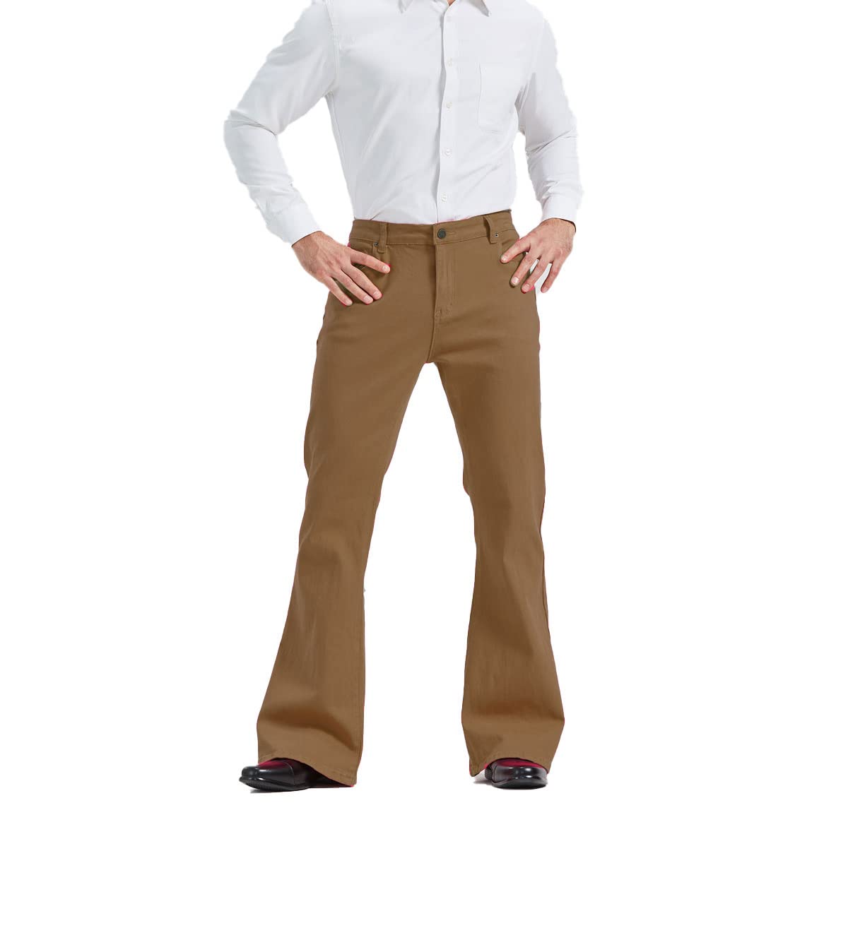 Men's Relaxed Vintage 60s 70s Bell Bottom Stretch Fit Classic Comfort ...