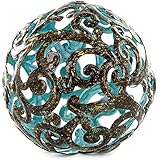 Amazon.com: Metal Decorative Sphere for Home Decor - Antique Blue, Hand ...