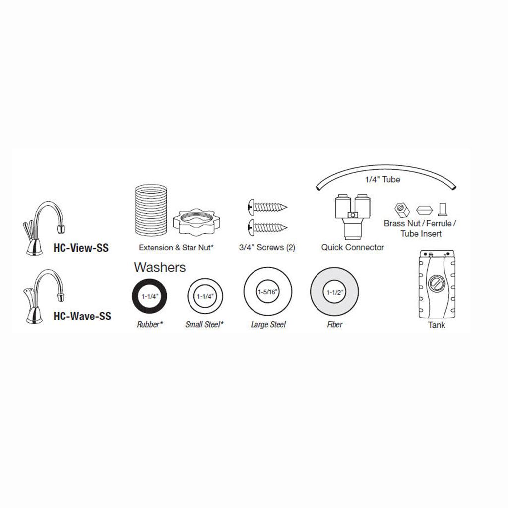 InSinkErator HC-ViewC-SS Involve View Hot and Cold Water Dispenser ...
