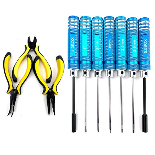 Readytosky 10 in 1 Professional RC Tools Kits Screwdriver Pliers Hex ...