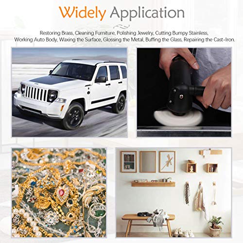 Rustark 6 Piece Polishing Compounds Kit with 3 Assorted Buffing Wheels ...