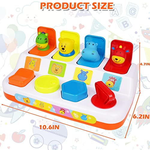 GenJuw Baby Pop Up Toy- Colorful Cause and Effect Toys for Babies ...