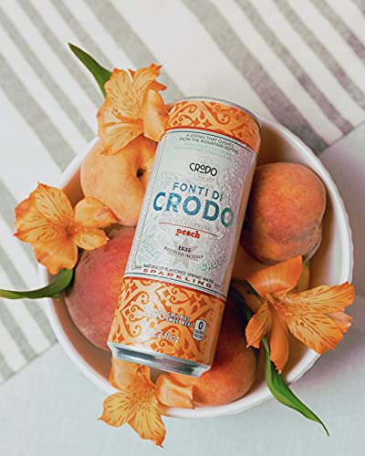 Fonti Di Crodo Sparkling Mineral Water, Peach, 11.2 Oz. Cans (Pack of 24) | Pricepulse