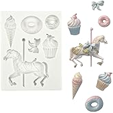 Amazon.com: 3D Carousel Horse Silicone Molds for Fondant Candy Making ...