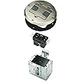 RACO Floor Box Kit 6239ACNI Nickel 15A/125V Duplex Receptacle Outlet ...