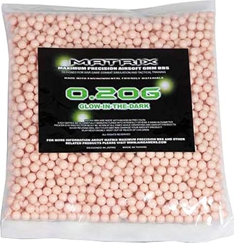 Evike Matrix Match Grade 6mm Glow-in-The-Dark Airsoft Tracer BB (Model: 0.20g Red 2000rds ...