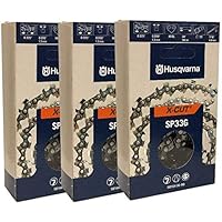 Amazon.com: Husqvarna Set Of 3 OEM SP33G X-Cut .325 .050 80DL 20" Chain 581643680 : Patio, Lawn ...