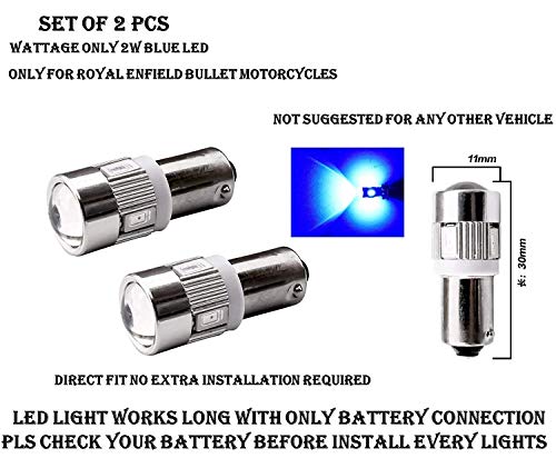Bikers World 6 Led Smd Blue Bike Parking Light Bulb Pilot Lamp Bulbs ...