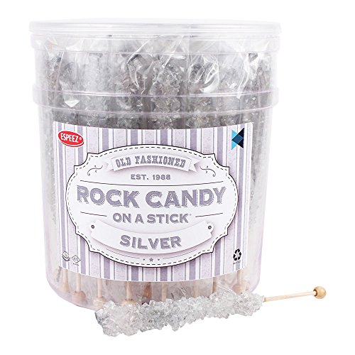 Extra Large Rock Candy Sticks: 48 Silver Rock Candy Sticks - Original ...