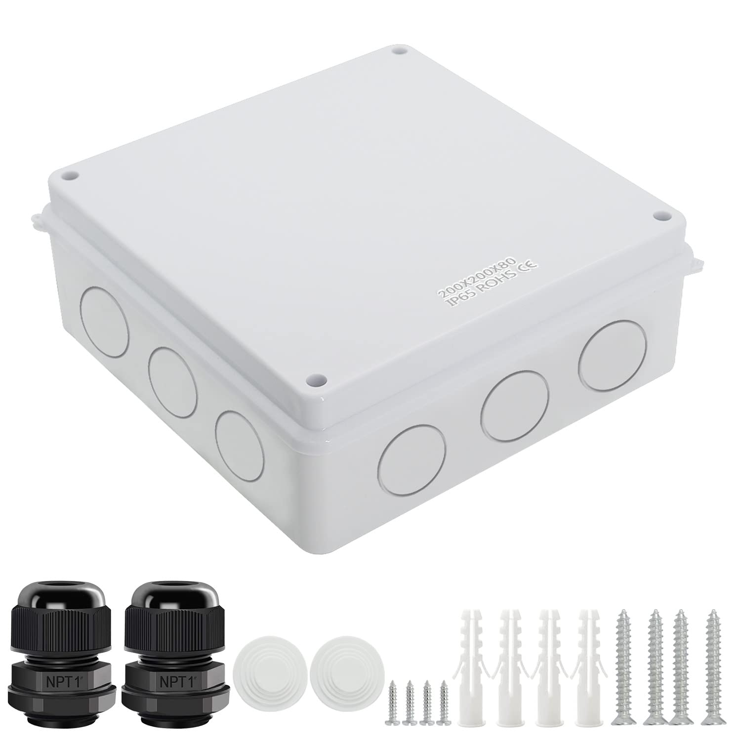 LeMotech Junction Box, Electrical Box IP65 Water Resistant Dustproof ...