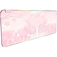 Amazon.com: Pink RGB LED Gaming Mouse Pad, 14 Modes Glow Pad, Extra ...