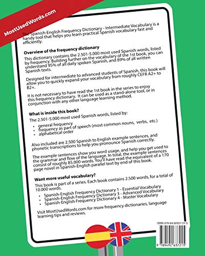 Spanish Frequency Dictionary Intermediate Vocabulary 2501 5000 Most Spanish Frequency Dictionary Intermediate Vocabulary 2501 5000 Most