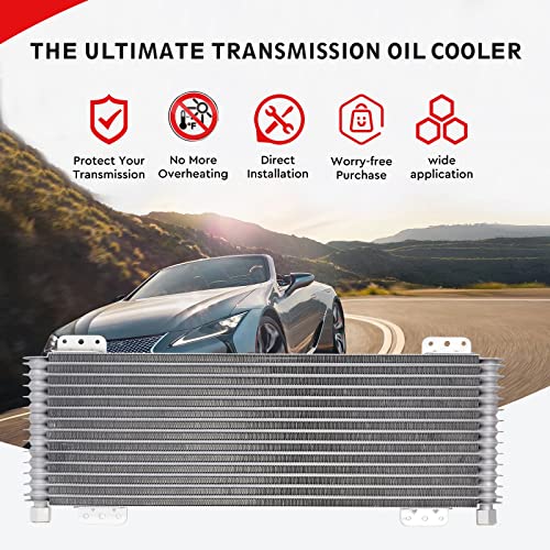 Universal Trans Cooler Kit Low Pressure Drop Transmission Oil Cooler ...