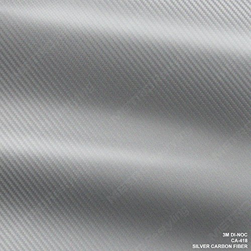 3M DI-NOC CA-418 SILVER CARBON FIBER 4ft x 1ft (4 sq/ft) Flex Vinyl ...